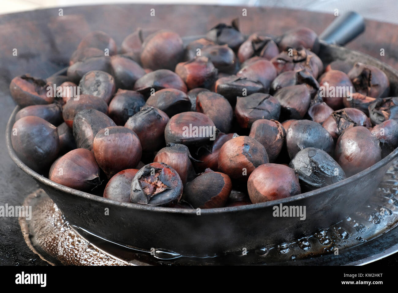 Roasted Chestnuts on the Pan in Jerusalem Israel Stock Photo - Alamy