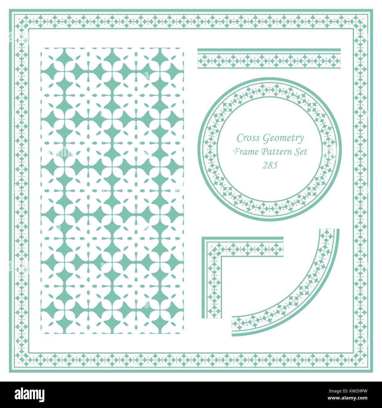 Vintage Frame Pattern Set of Cross Geometry Stock Vector Image & Art ...