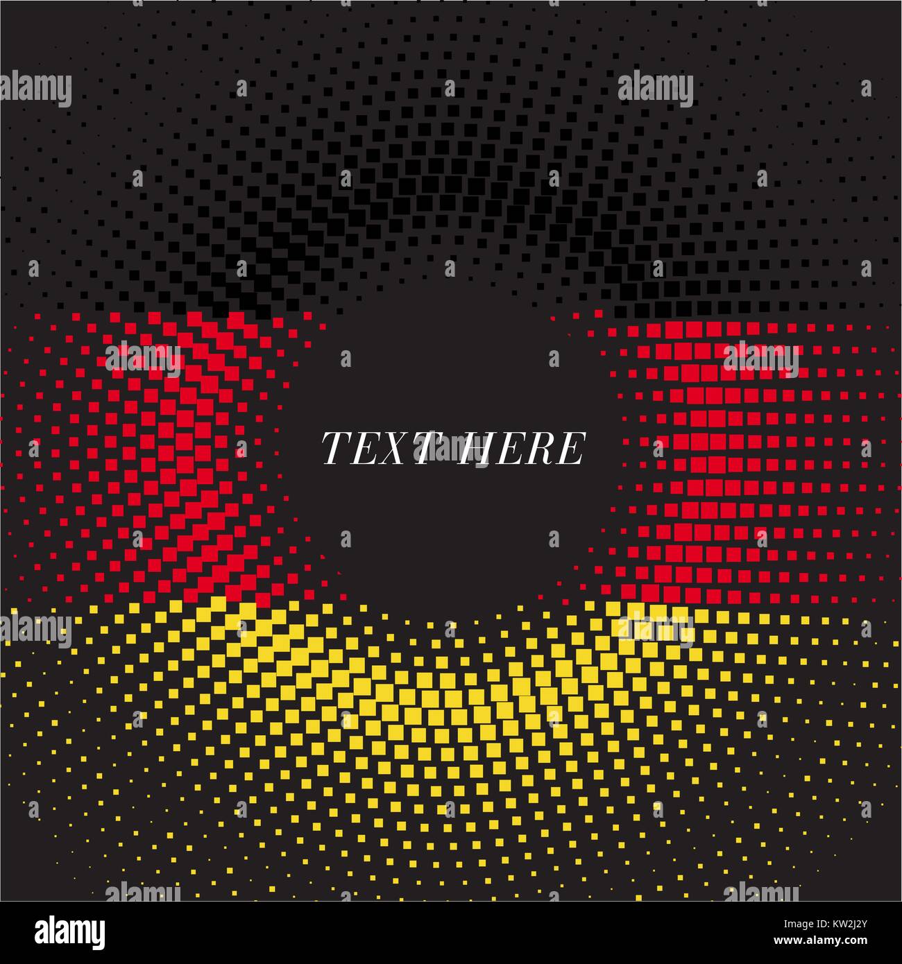 Half tone square round gradient template Germany flag Stock Vector ...