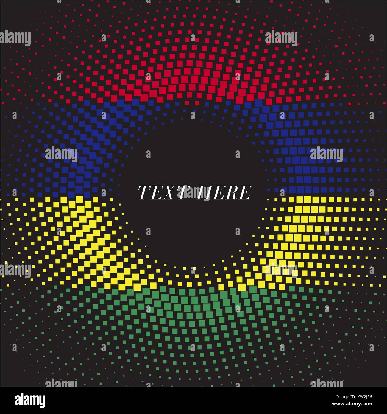 Half tone square round gradient template Mauritius flag Stock Vector ...