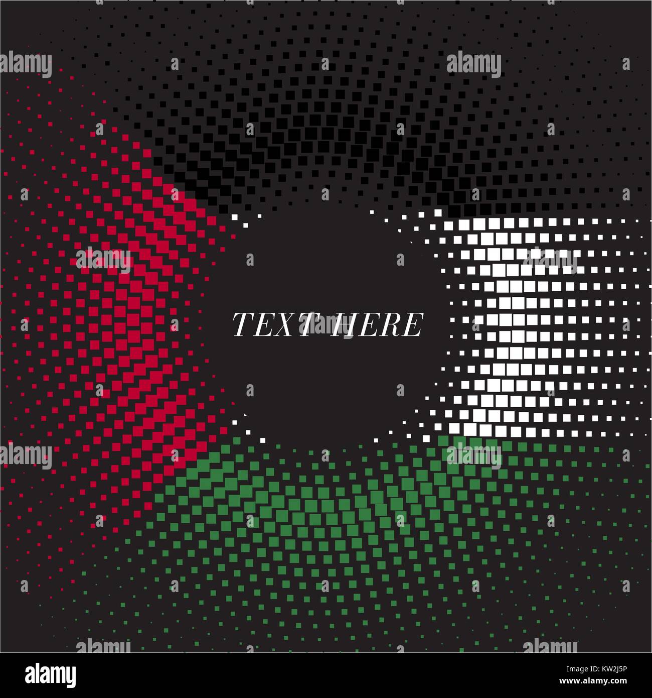 Half tone square round gradient template Palestine flag Stock Vector ...