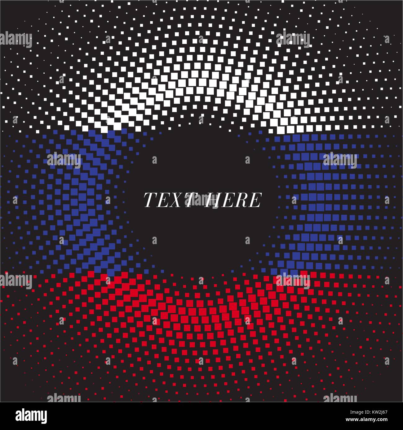 Half tone square round gradient template Russia flag Stock Vector Image ...