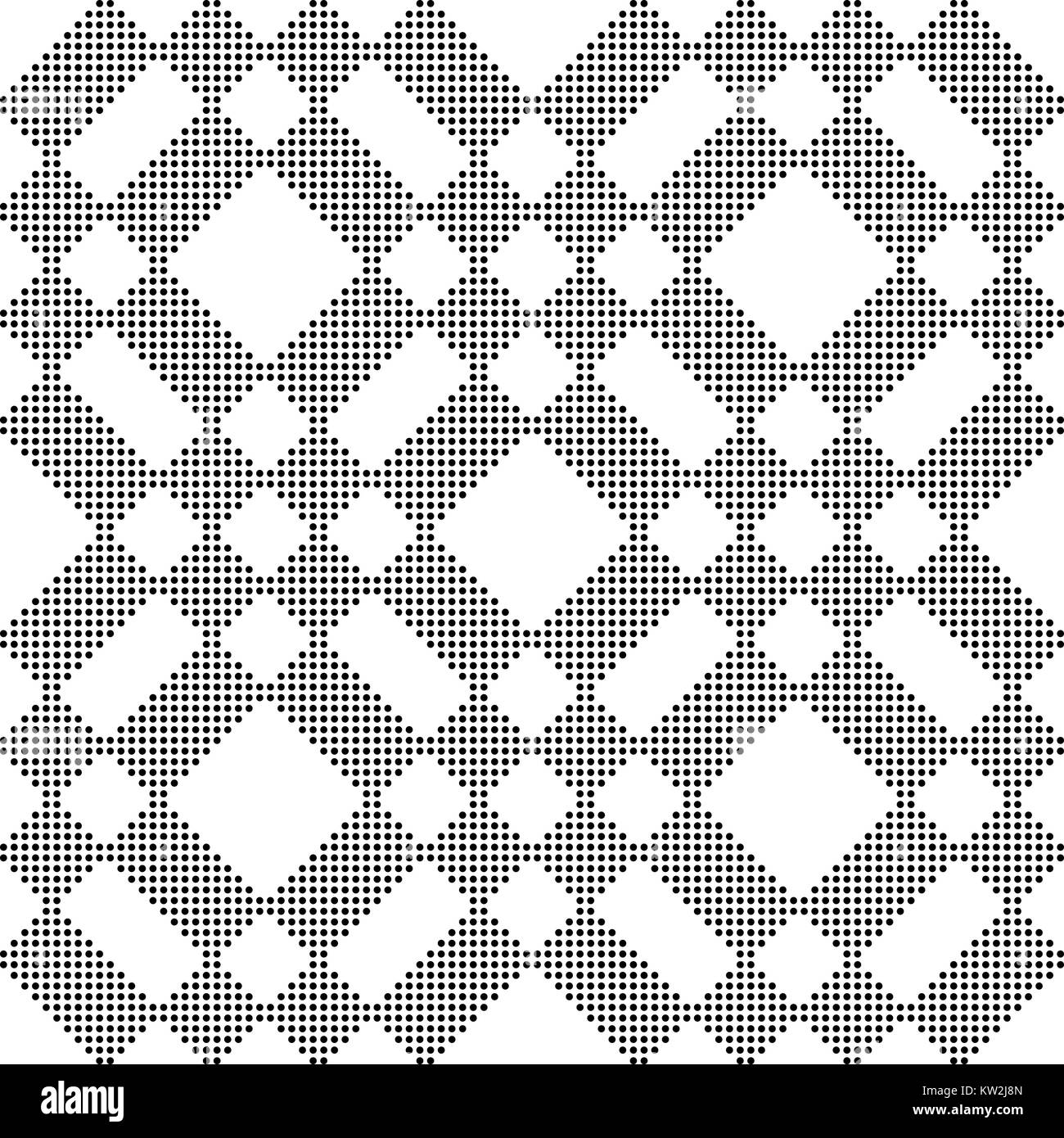 Halftone round black seamless background diamond check square Stock ...