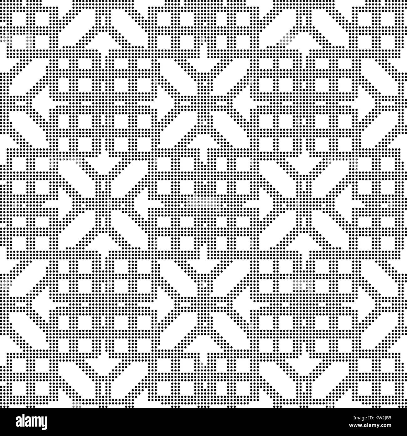 Halftone round black seamless background square cross geometry Stock Vector Image & Art - Alamy