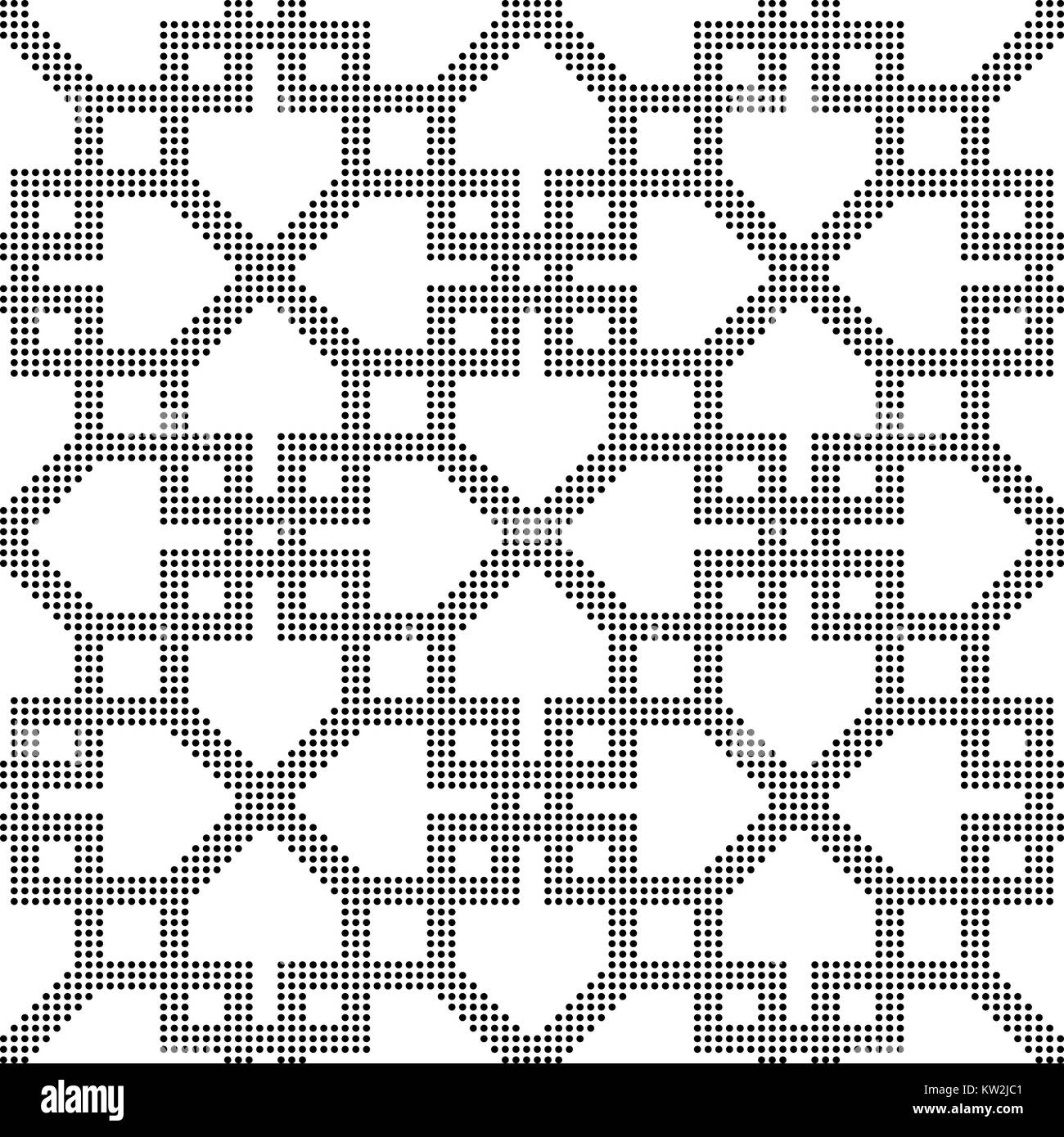 Halftone round black seamless background square cross frame check Stock Vector Image & Art - Alamy