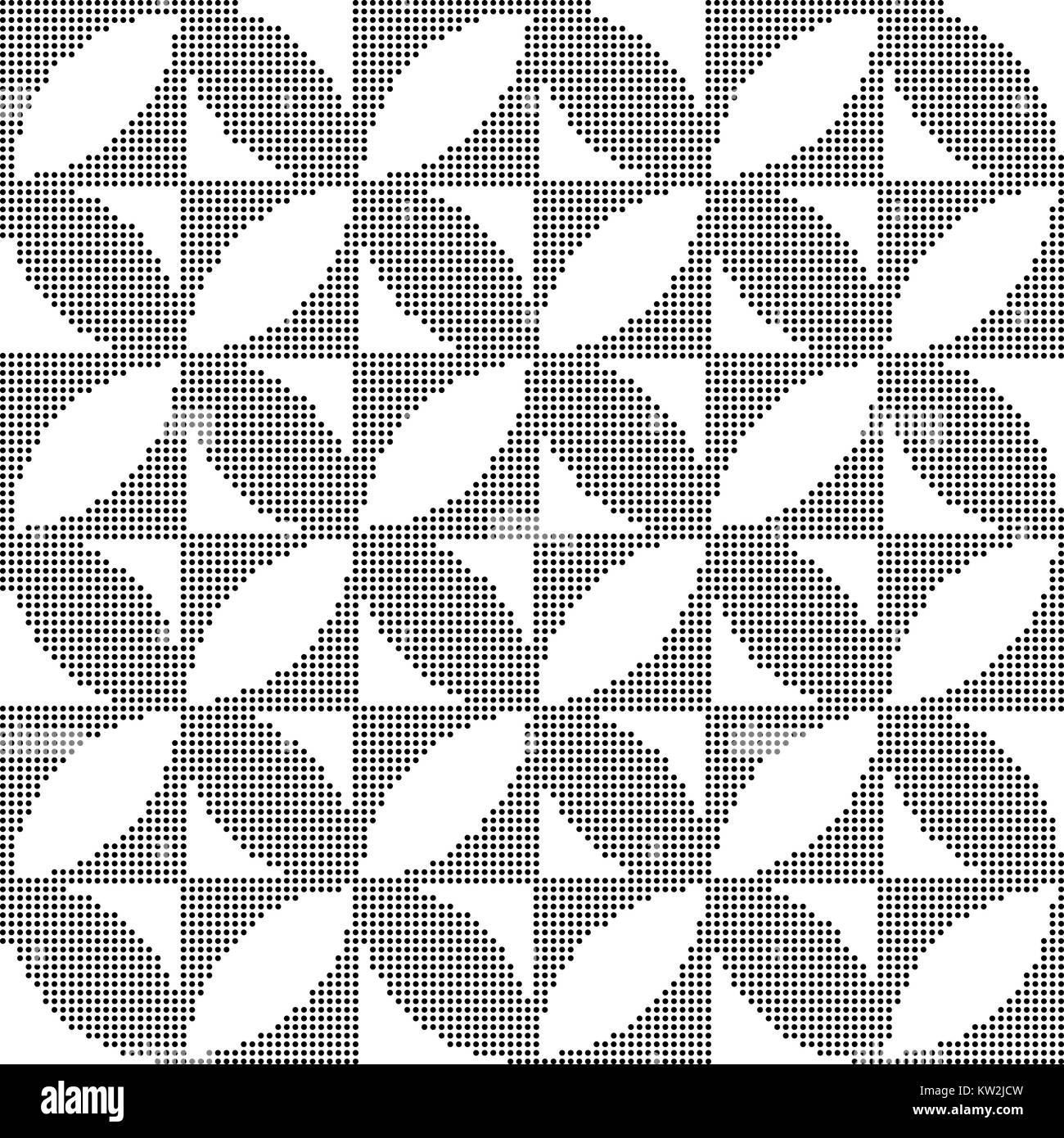 Halftone round black seamless background round square geometry Stock ...