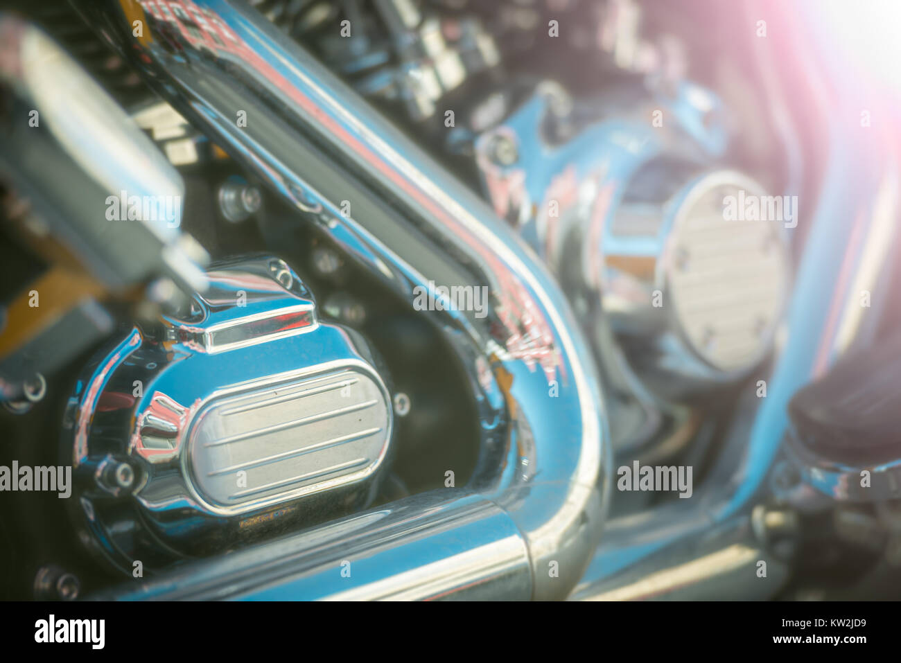 Close up view of motorcycle engine Stock Photo - Alamy