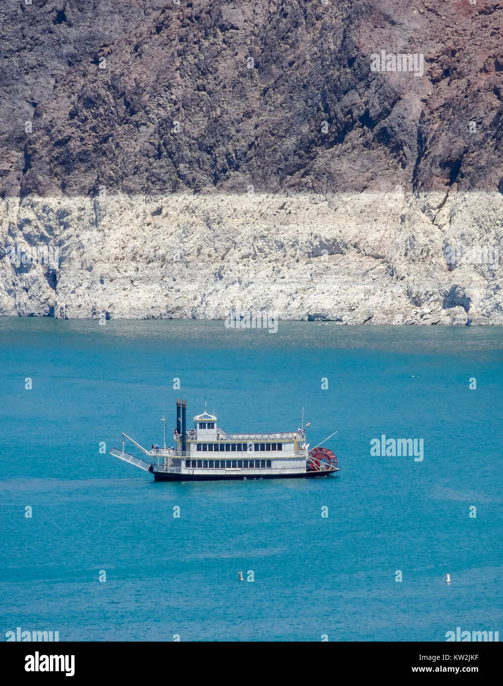 ship at Lake mead near the Hoover Dam in the Black Canyon at the ...