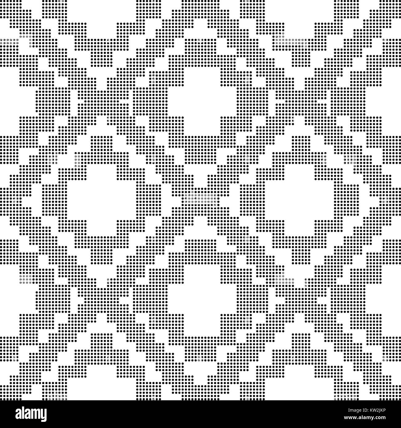 Halftone round black seamless background pixel diamond check Stock ...