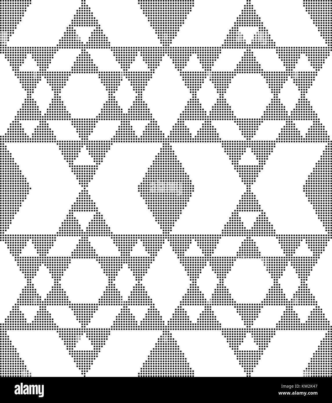 Halftone round black seamless background polygon triangle geometry ...