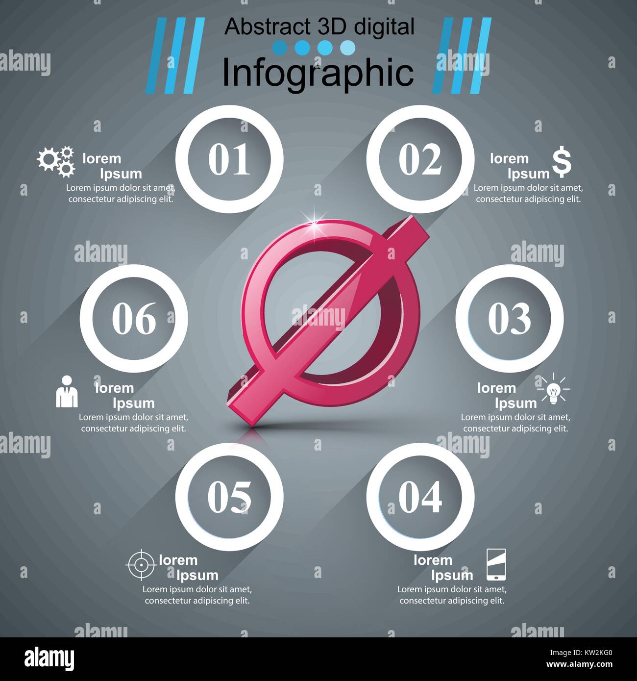 Stop, no 3d realistic icon. Business infographic Stock Vector Image ...