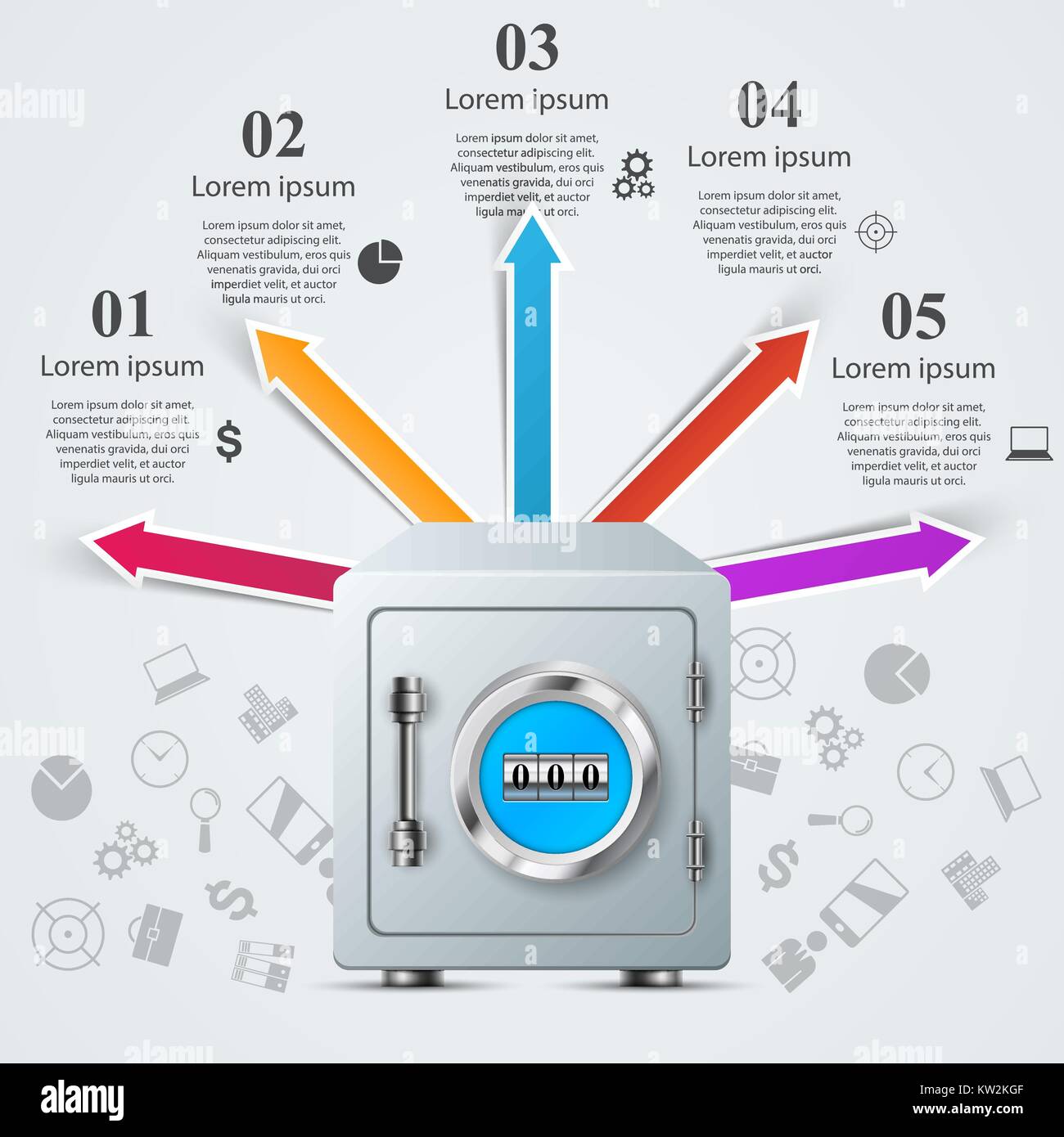 Key, lock, safe icon. Business infographic Stock Vector Image & Art - Alamy
