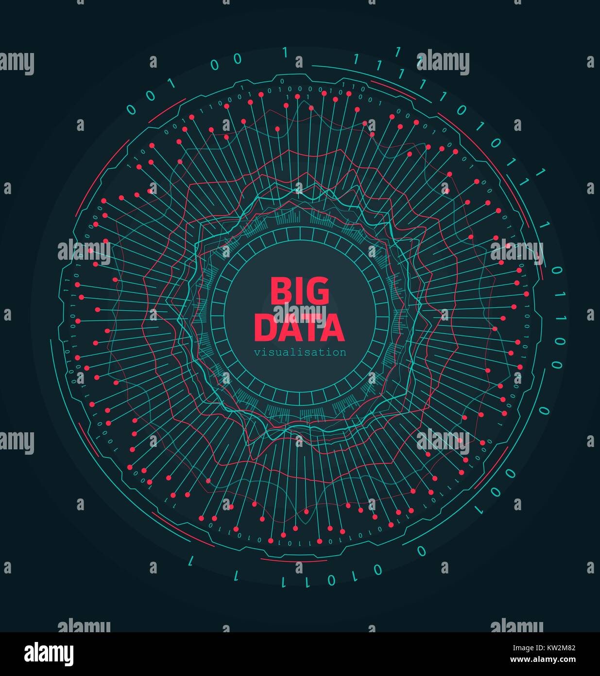 Abstract 3D Big Data Visualization. Futuristic Infographics Design ...