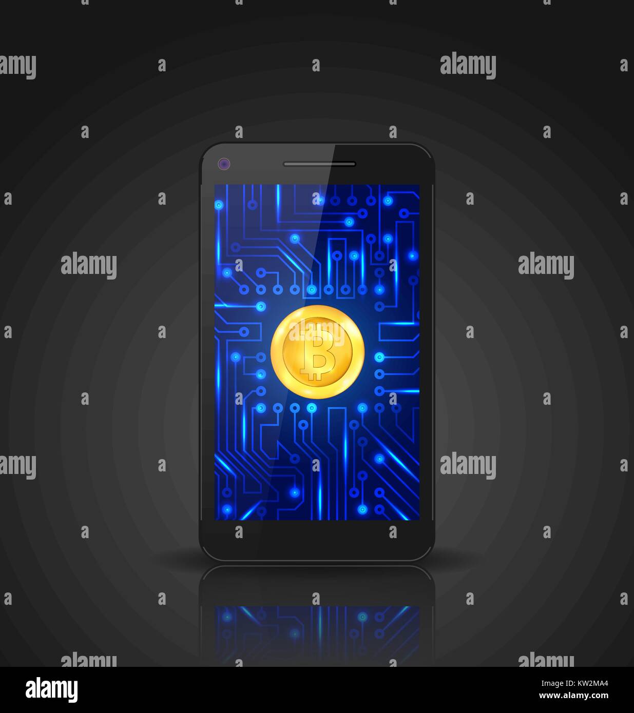 Bitcoin, Crypto Currency, Concept of Mining Digital Money, Virtual ...