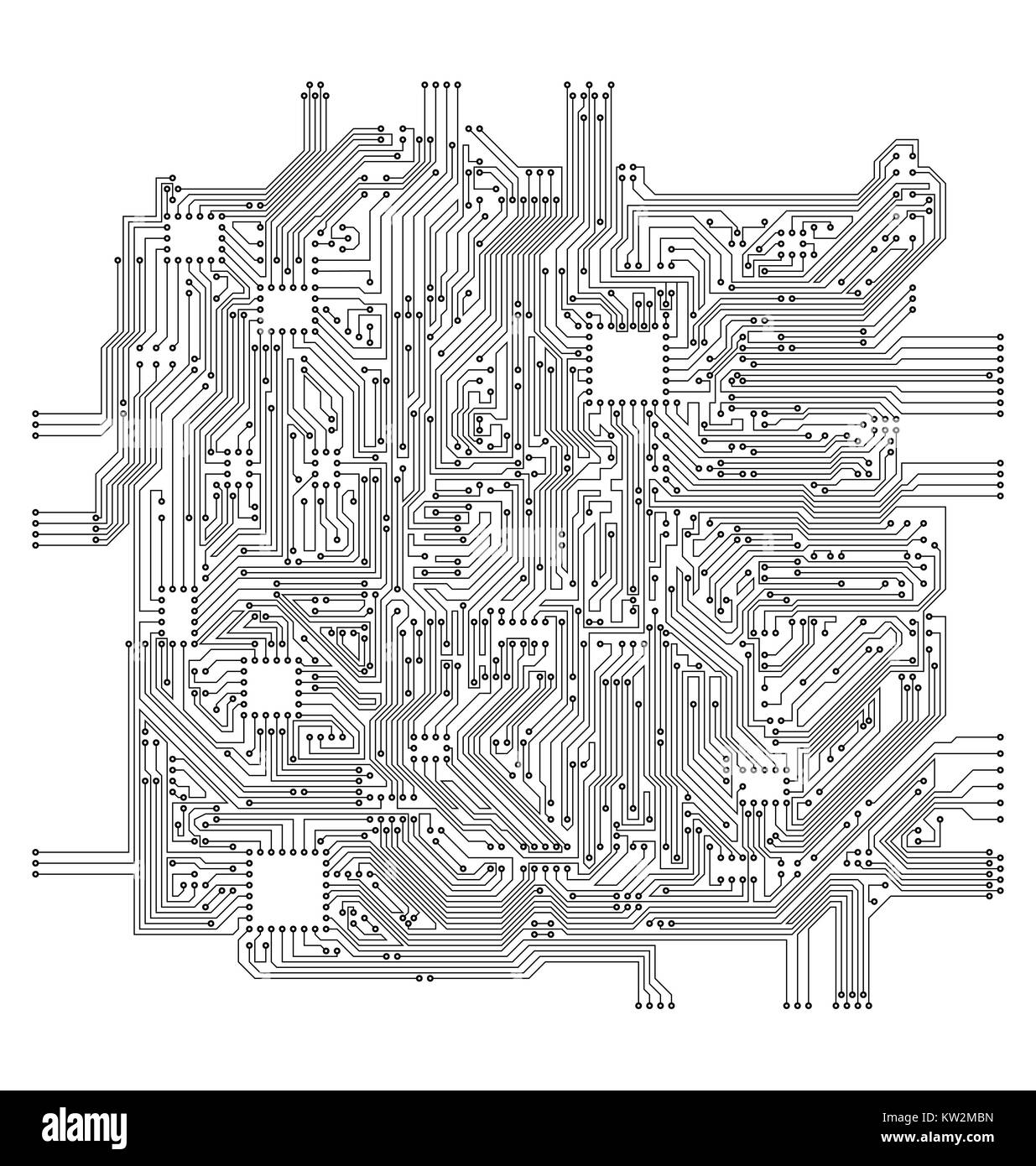 Circuit Board. Electronic Computer Hardware Technology Stock Vector ...