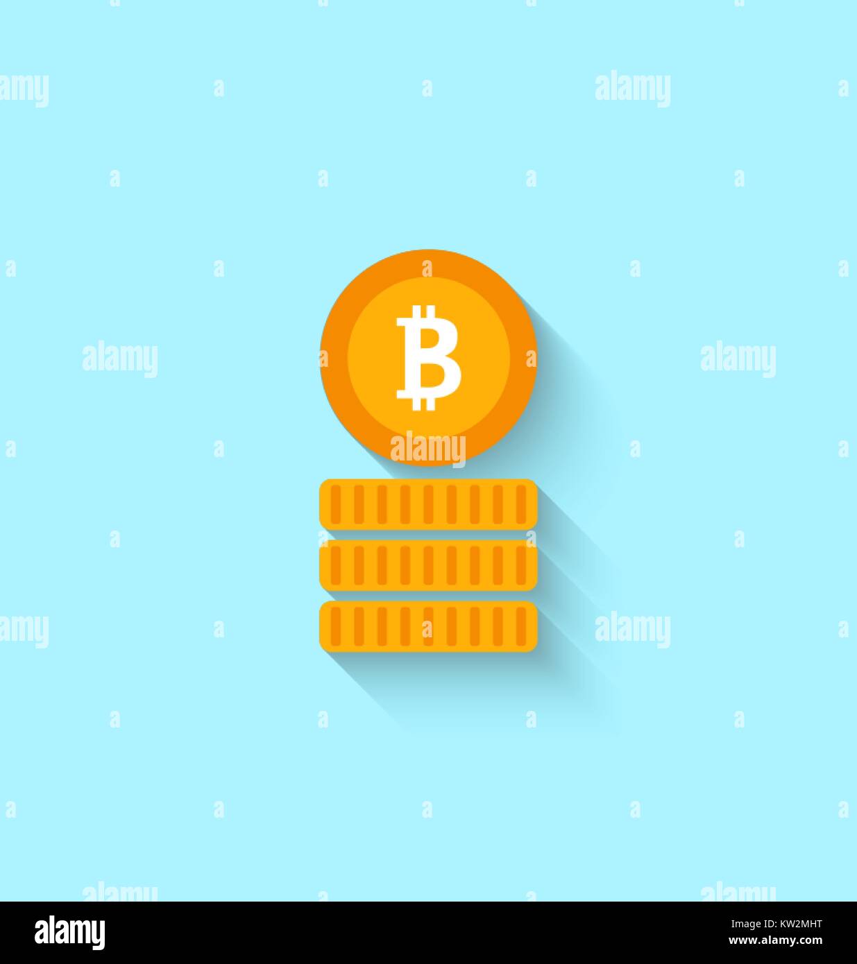 Bitcoin Sign for Internet Money. Crypto Currency Symbol. Simple Flat ...
