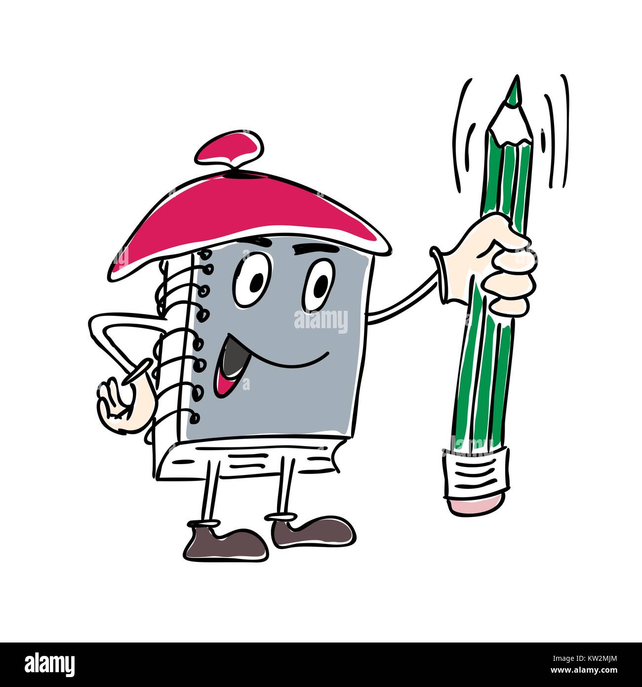 Cartoon Notebook And Pen