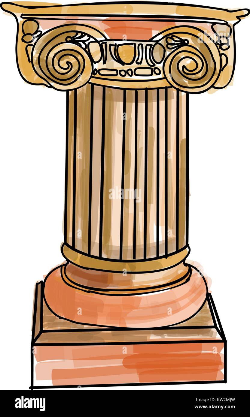 Stylized Greek doodle column Doric Ionic Corinthian columns. Vector ... Stylized Greek doodle column Doric Ionic Corinthian columns. Vector ...
