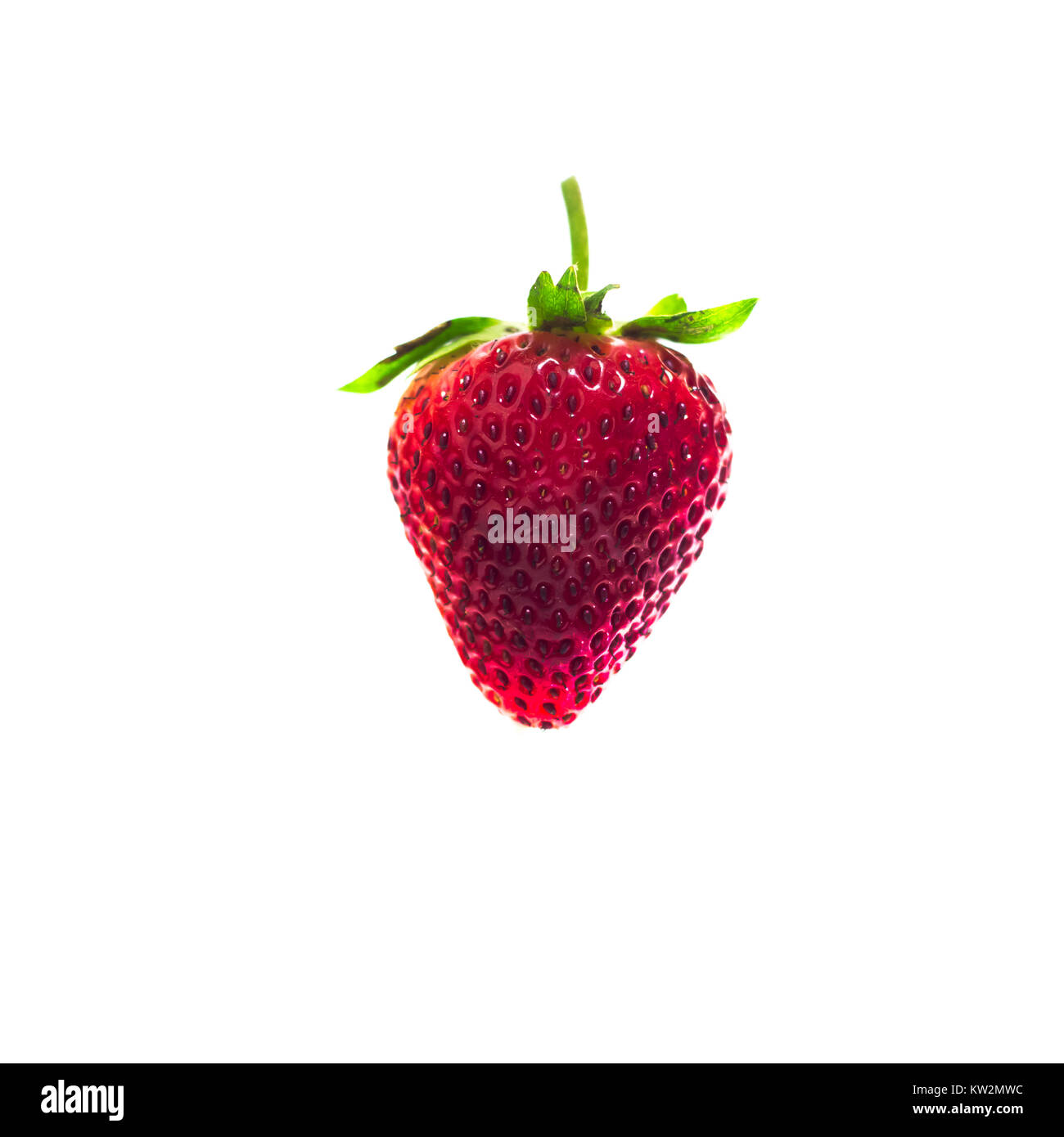 Strawberry cherry red on white isolate, Front view isolated white Stock ...