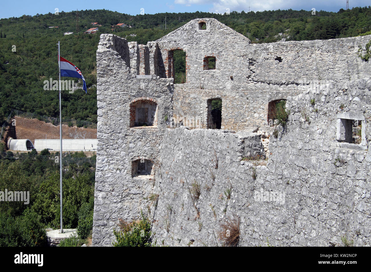 Ruins of castle Trsat in Rijeka, Croatia Stock Photo - Alamy
