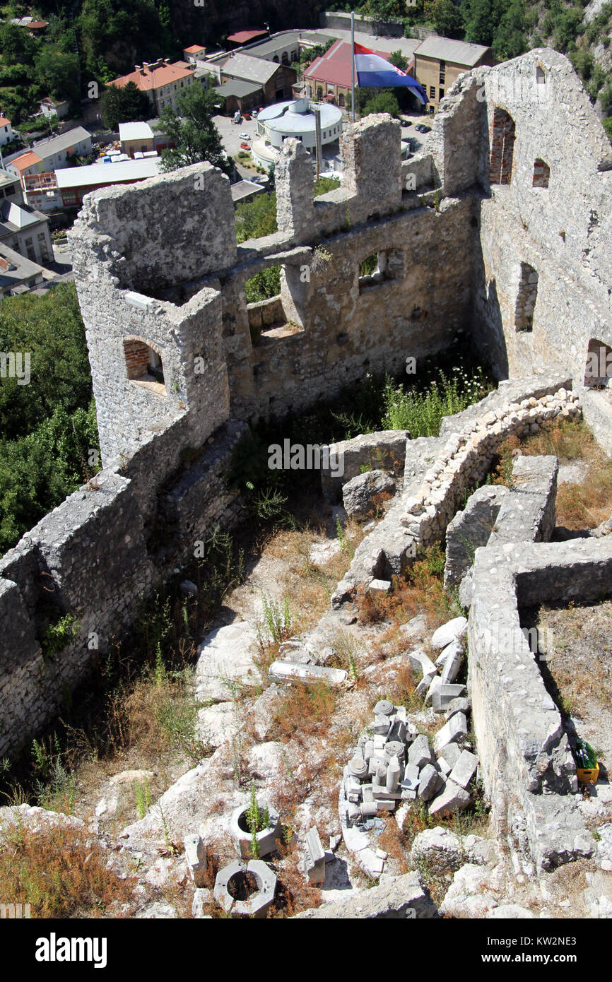 Yard inside Trsat castle in Rijeka, Croatia Stock Photo - Alamy