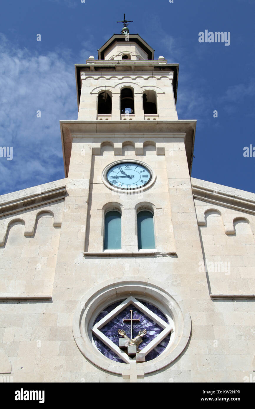 Tower with clock in Split, Croatia Stock Photo - Alamy
