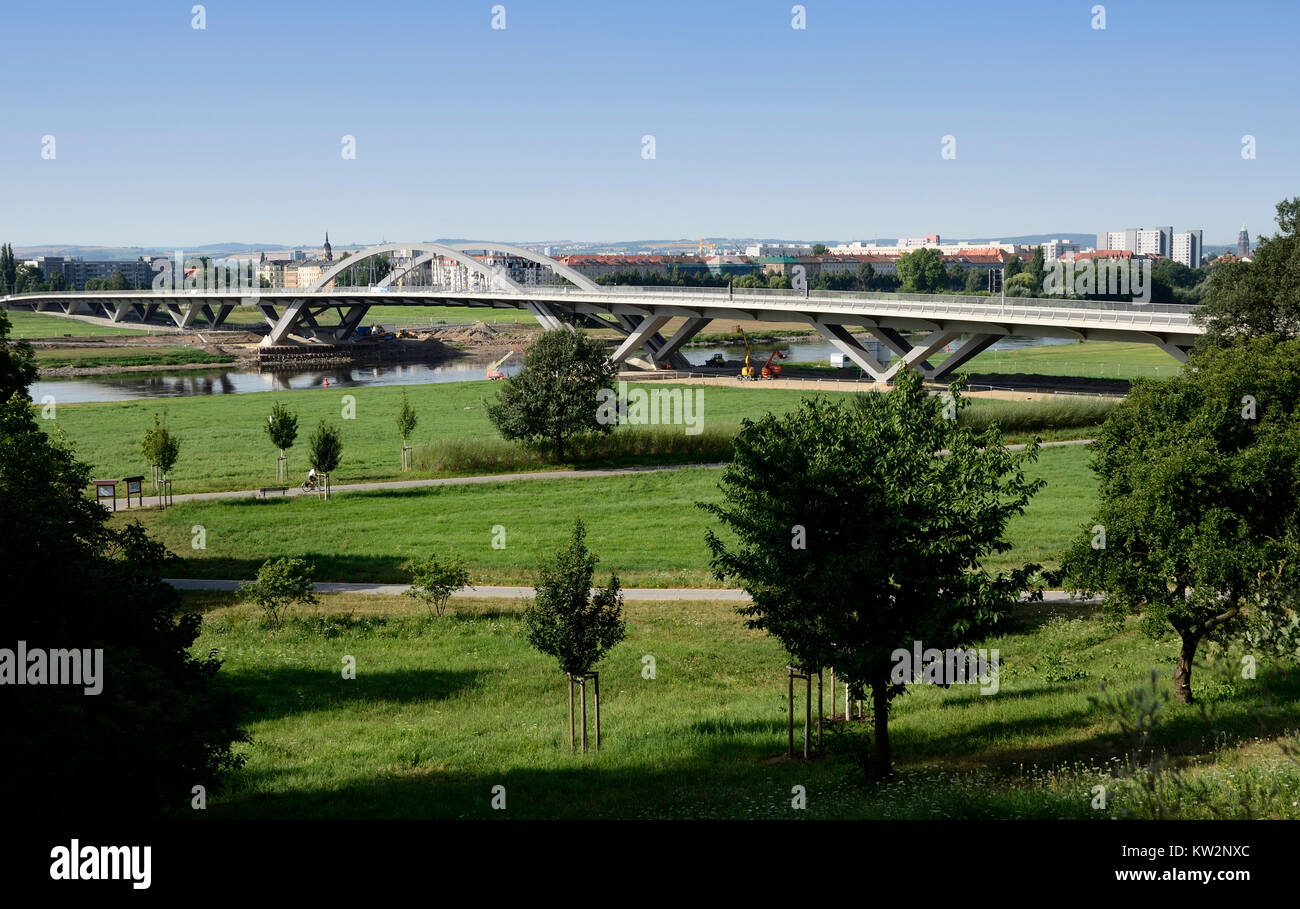 Forest small castle bridge, Dresden, Waldschloesschenbruecke Stock ...