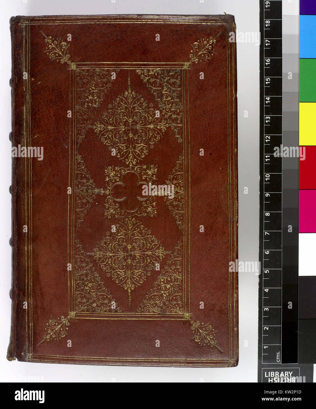 This is an image of the upper cover of a Greek Old Testament Bible. The ...