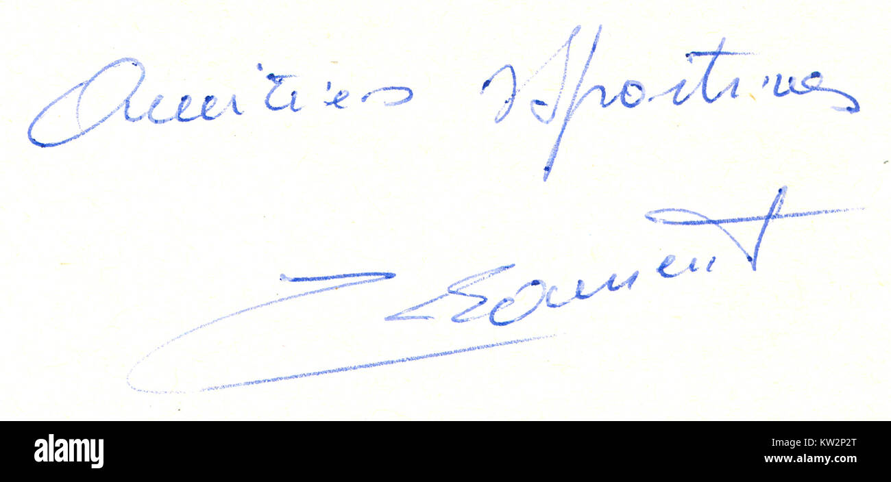 Handwriting signature autograph hi-res stock photography and images - Alamy