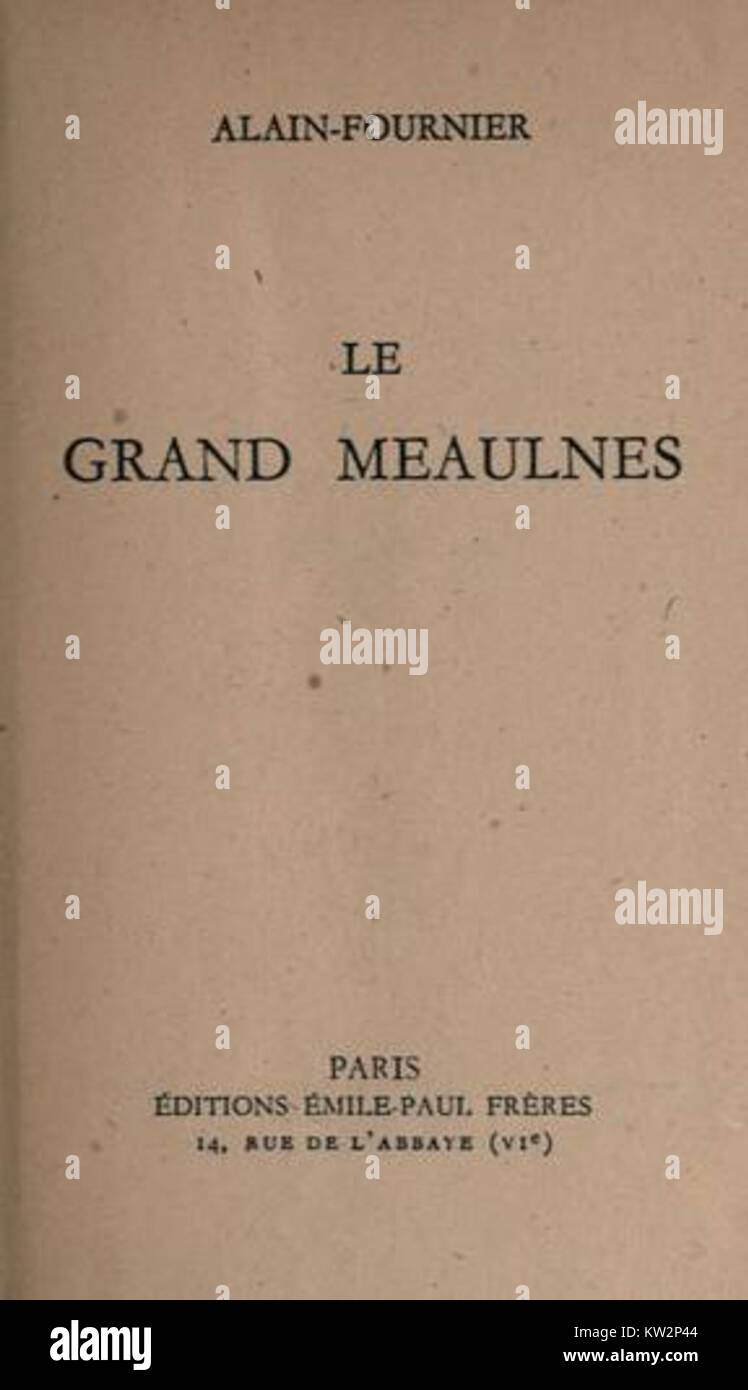 Le grand grand meaulnes hi-res stock photography and images - Alamy