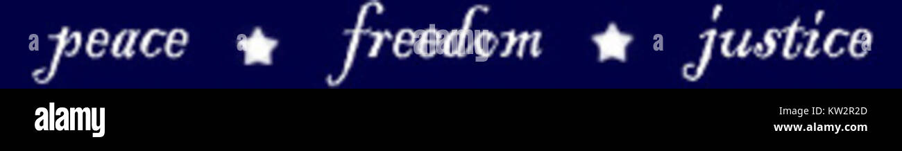 Peace Freedom Justice Stock Photo - Alamy