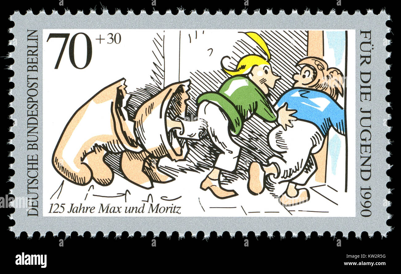 An image showcasing the 1990 German stamp MiNr 869, featuring a ...