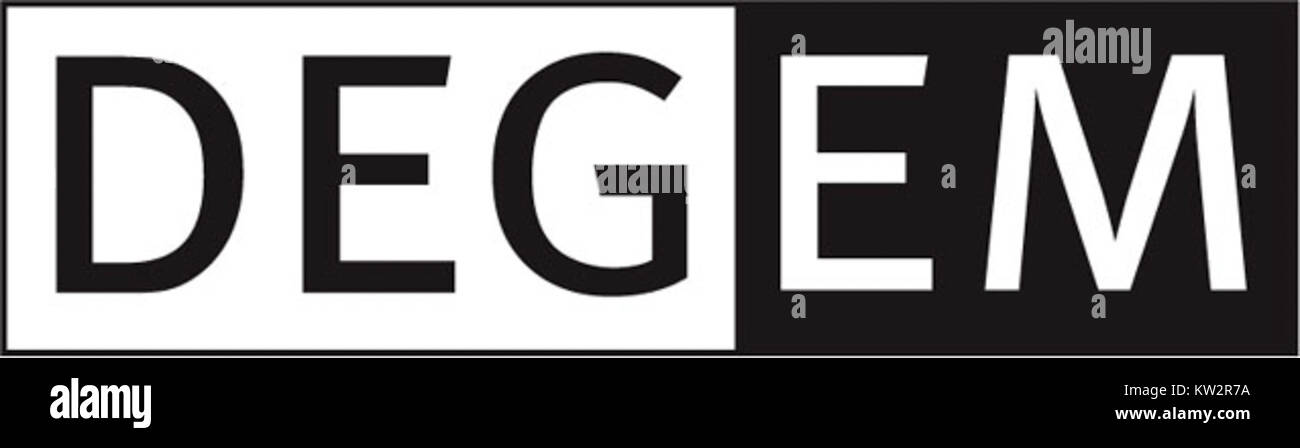 Logo of german degem Stock Photo - Alamy
