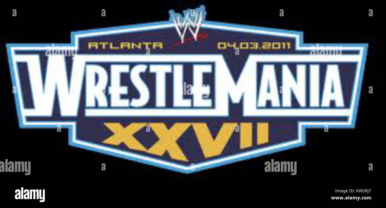 The logo of Wrestlemania XXVII, a major annual wrestling event ...
