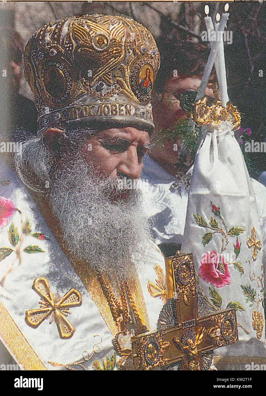 An image depicting a bishop holding a Pascal Trikirion, an important ...