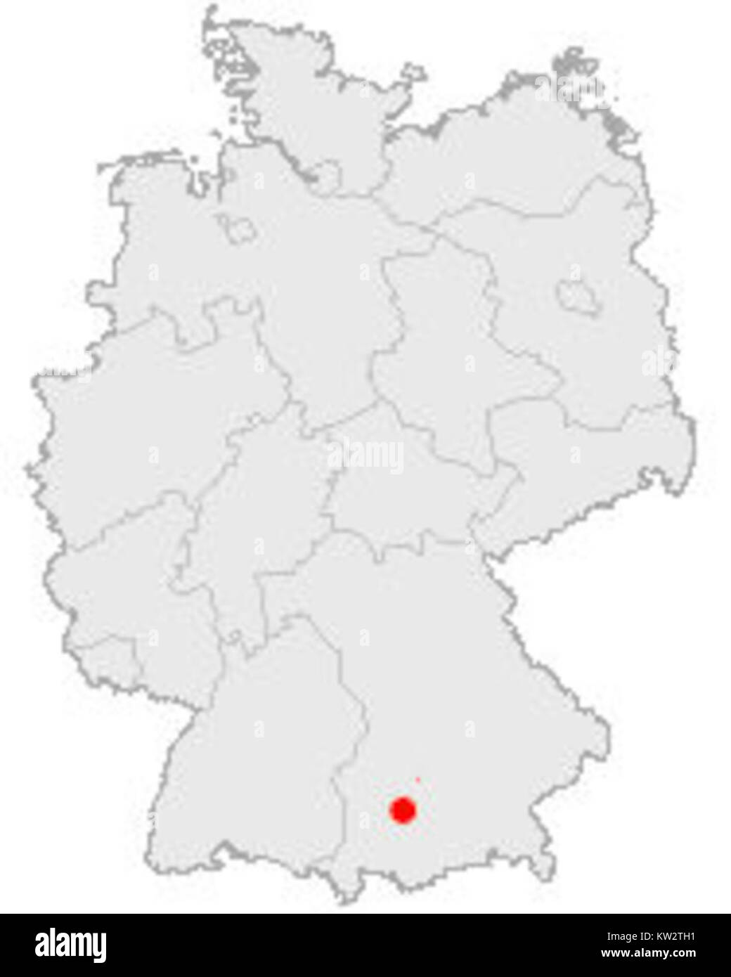 A map of Landsberg am Lech, a town in Bavaria, Germany, known for its ...