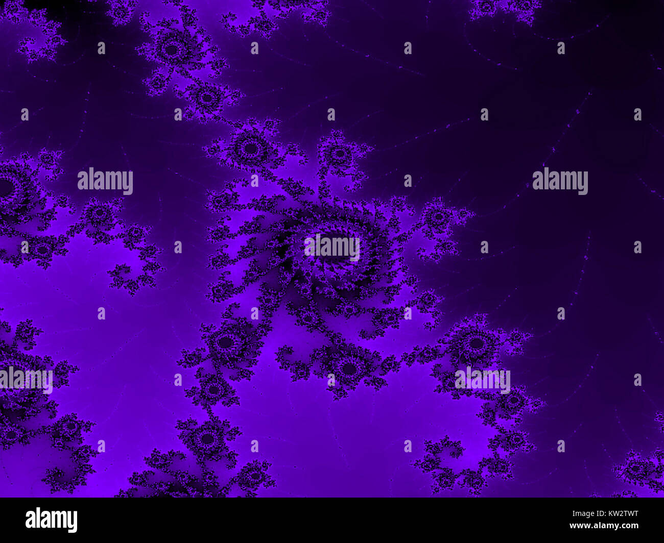 The image represents the Mandelbrot set, a famous fractal structure ...