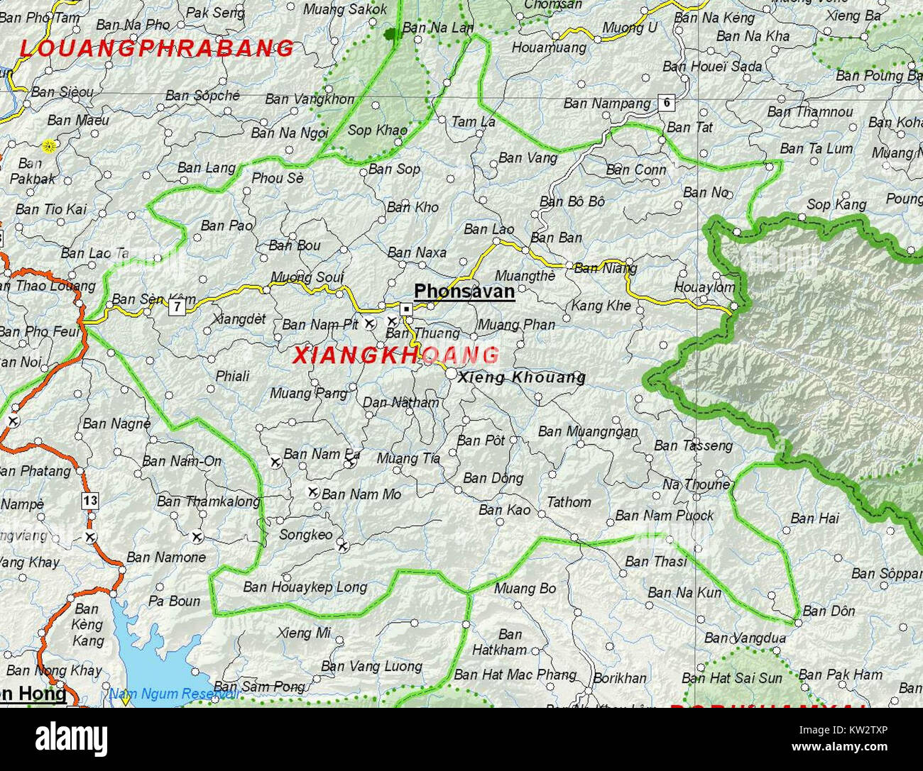 Map of xiangkhoang hi-res stock photography and images - Alamy