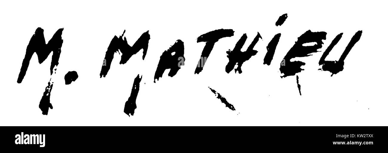 Marinette Mathieu is a notable figure, and this signature is part of ...