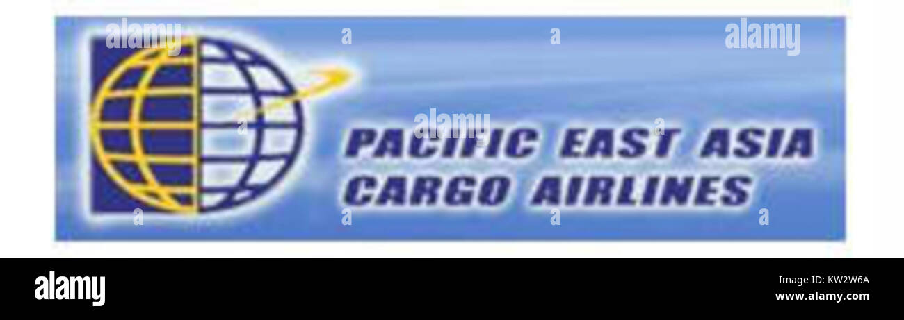 The logo of Pacific East Asia Cargo Airlines represents the branding of ...
