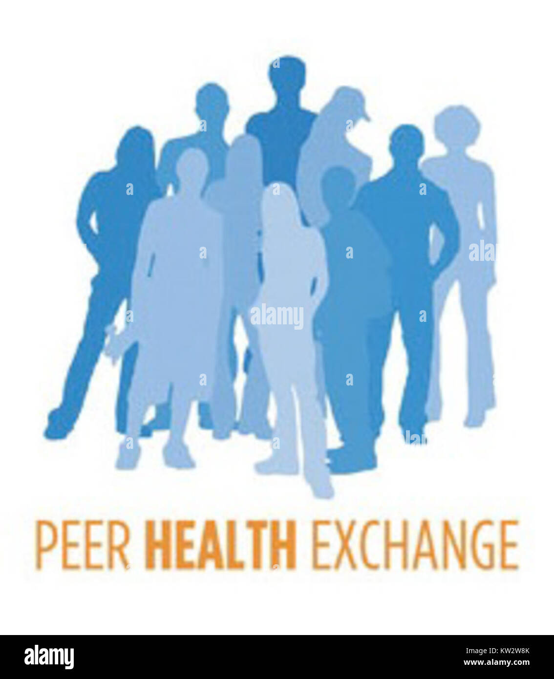 Peer health exchang logo white Stock Photo - Alamy