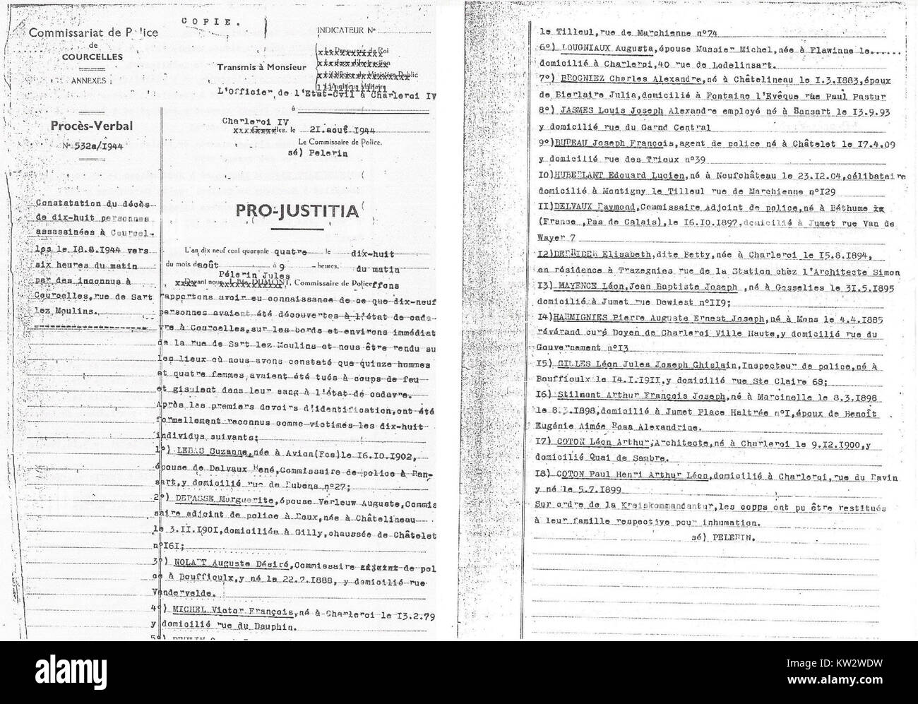 Pro justitia 532a 1944 is a historical document from the 1944 ...