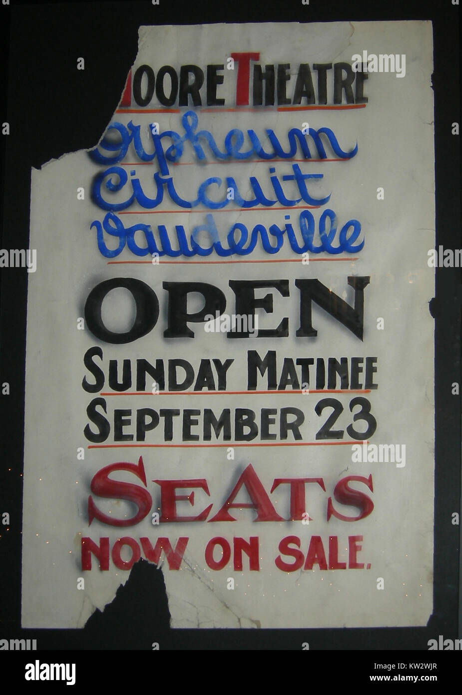 Seattle Moore Theatre Orpheum poster 02A Stock Photo - Alamy