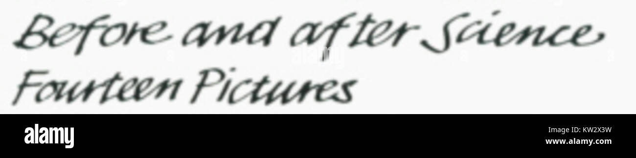 Before and After Science is an artistic work or concept that bridges ...