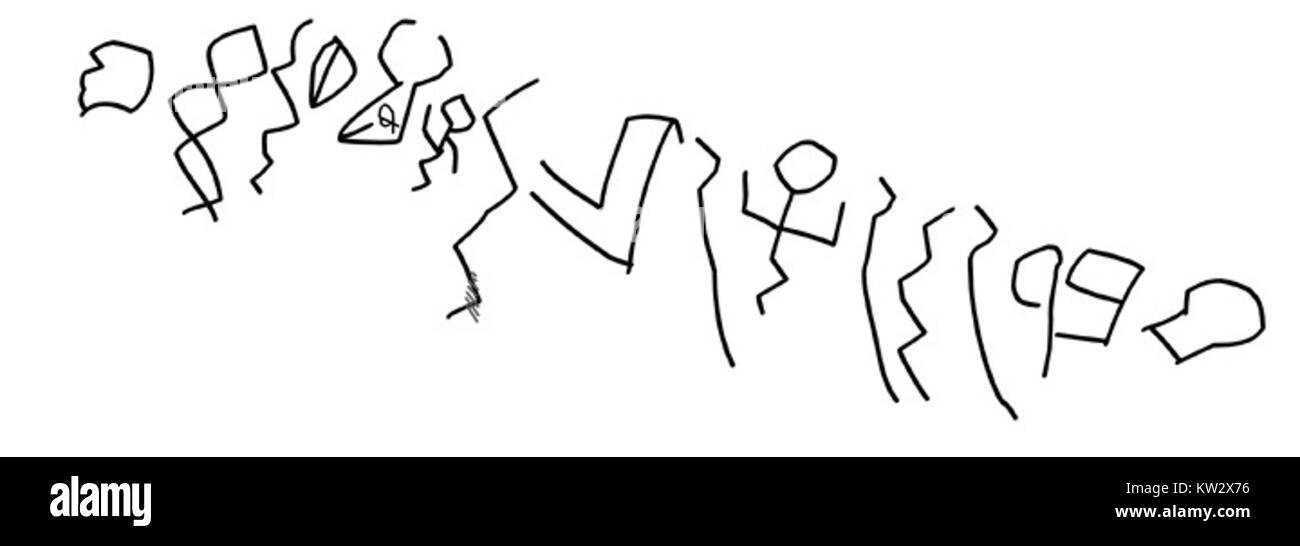 Wadi el Hol inscriptions I drawing Stock Photo - Alamy