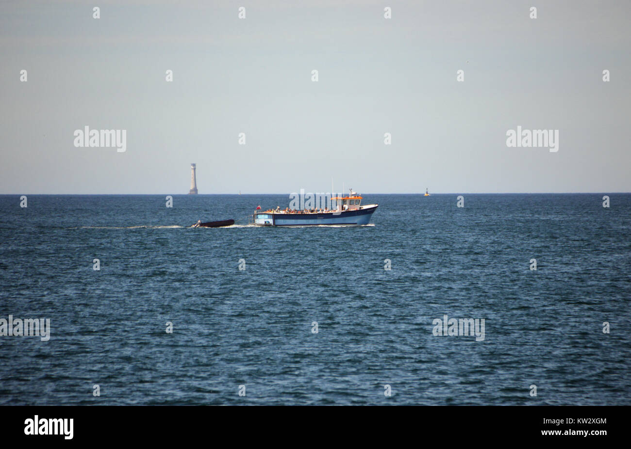 Bishop rock lighthouse boat hi-res stock photography and images - Alamy