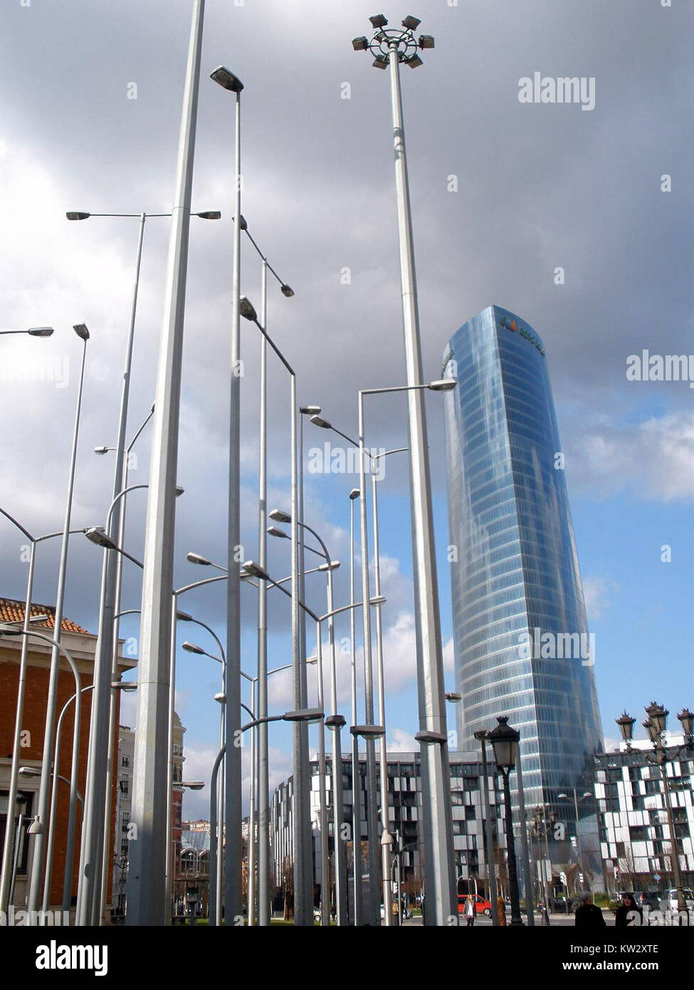 The Torre Iberdrola in Bilbao, Spain, is a modern skyscraper known for ...