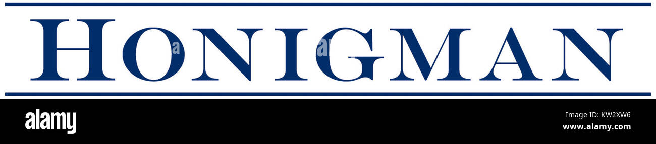 Honigman Blue Logo(Web Stock Photo - Alamy