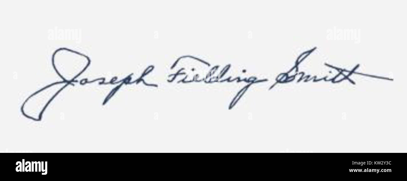 Joseph Fielding Smith signature Stock Photo - Alamy