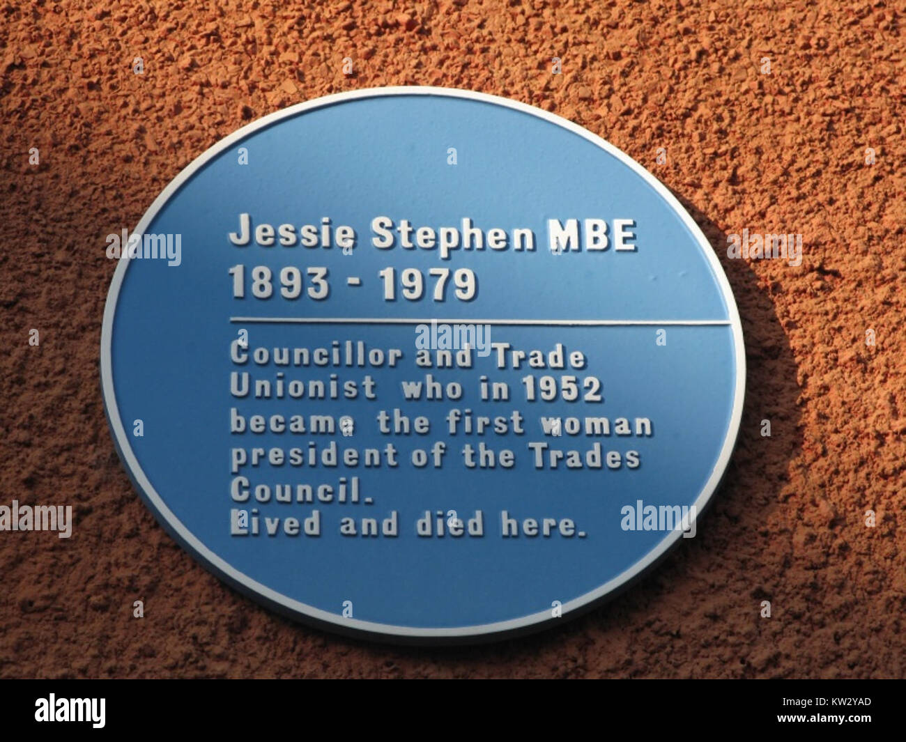 Jessie Stephen MBE blue plaque Bristol Stock Photo - Alamy
